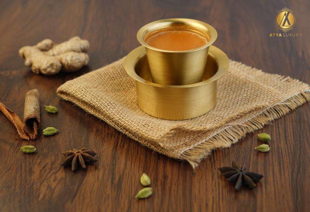 Atya Luxury Traditional Brass Coffee cup and Dabra set - Atya Luxury I ...